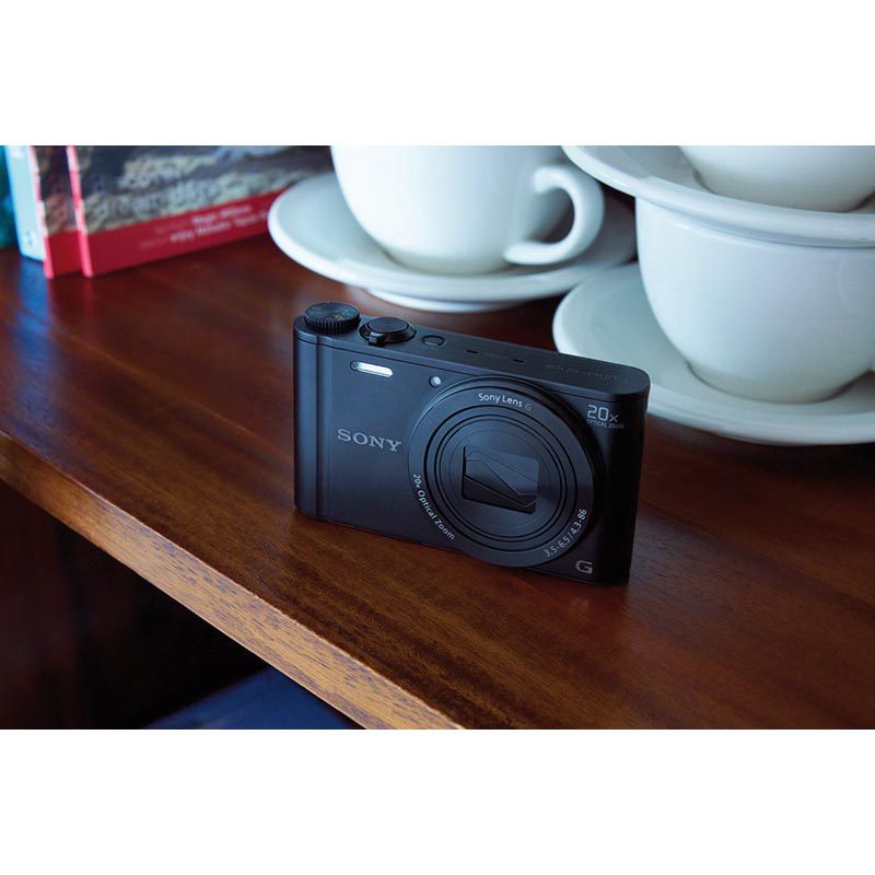 Sony Cybershot DSC-WX300 compact camera Zwart