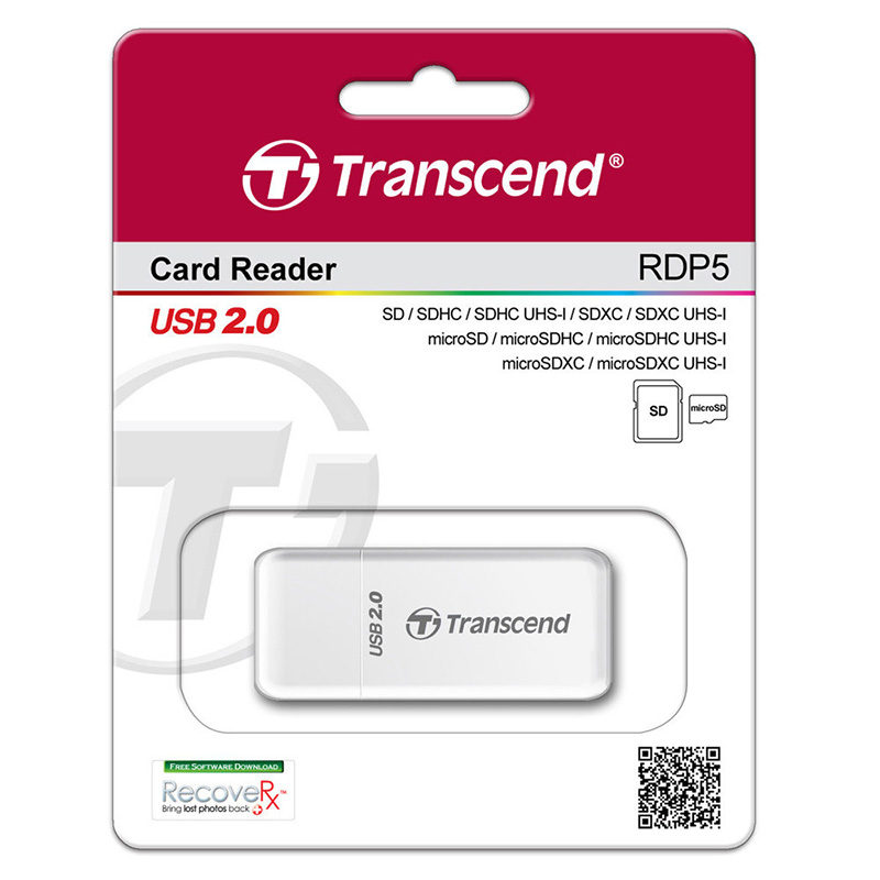 Transcend USB Card Reader P5 Wit