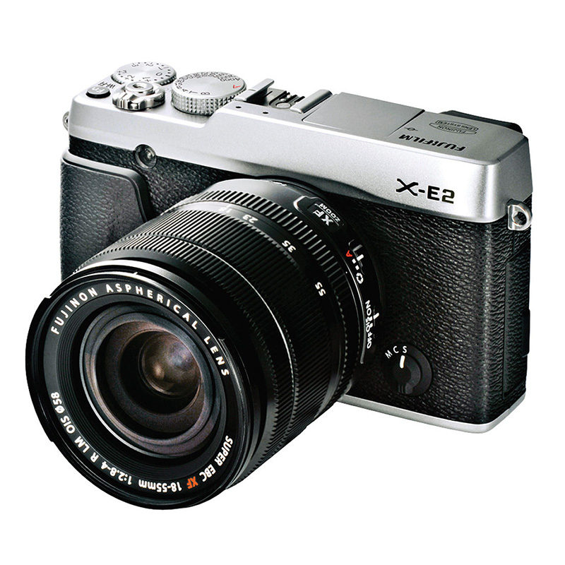Fujifilm X-E2 systeemcamera Zilver + 18-55mm OIS Zwart