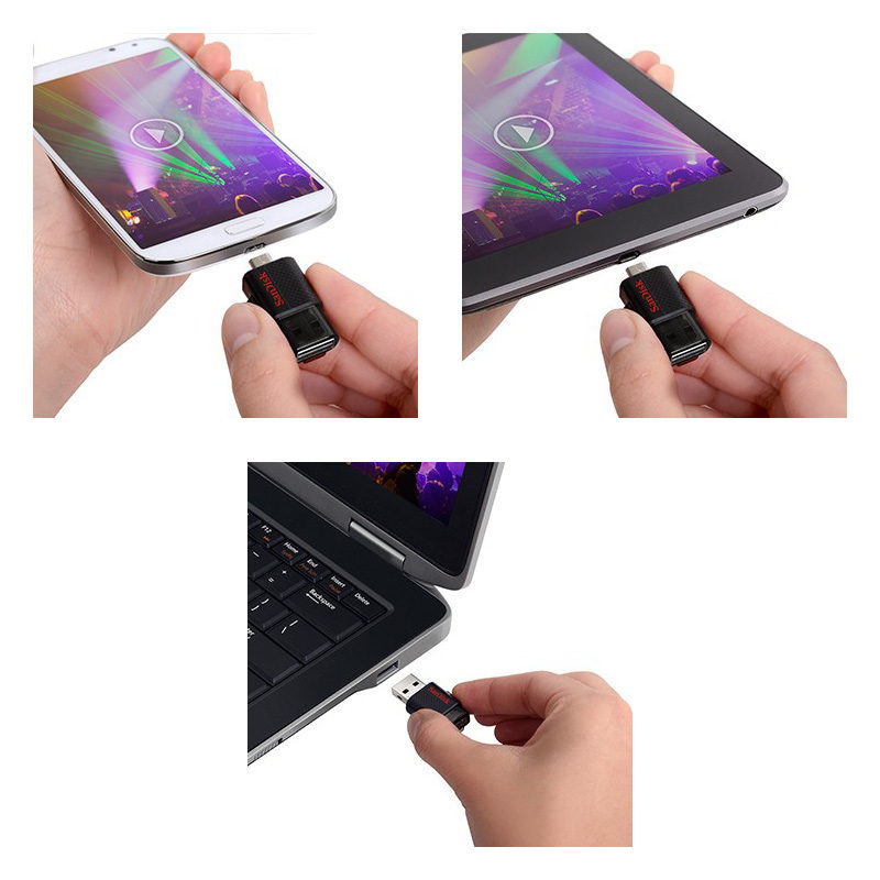 SanDisk 64GB Dual Drive Ultra USB - Micro USB-stick