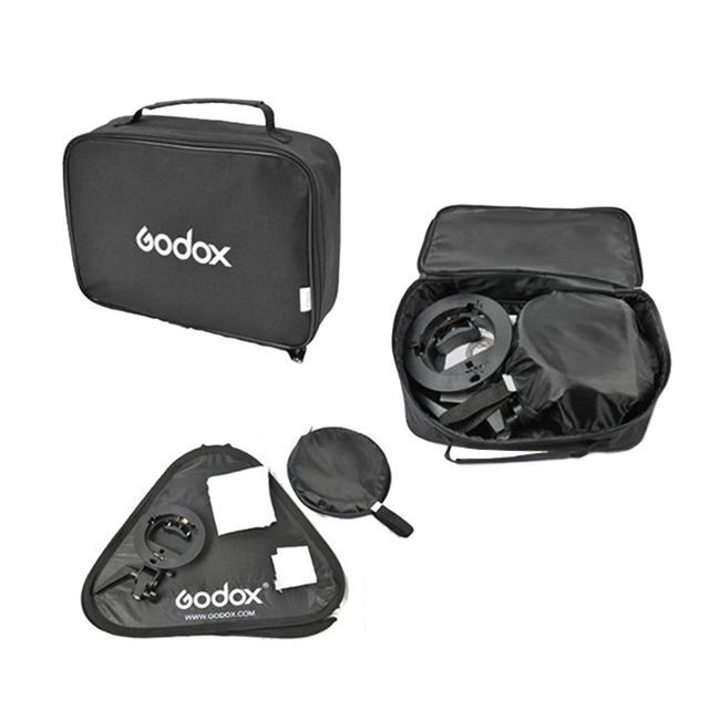 Godox Speedlight Bracket Elinchrom + Softbox 80x80cm + Grid