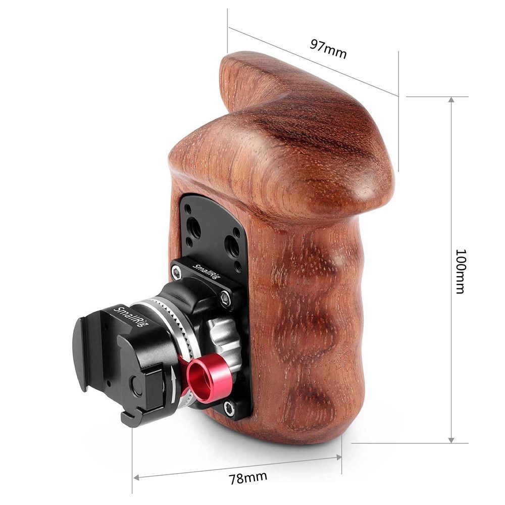 SmallRig 2118 Left Side Wooden Grip + Mount | CameraNU.nl!