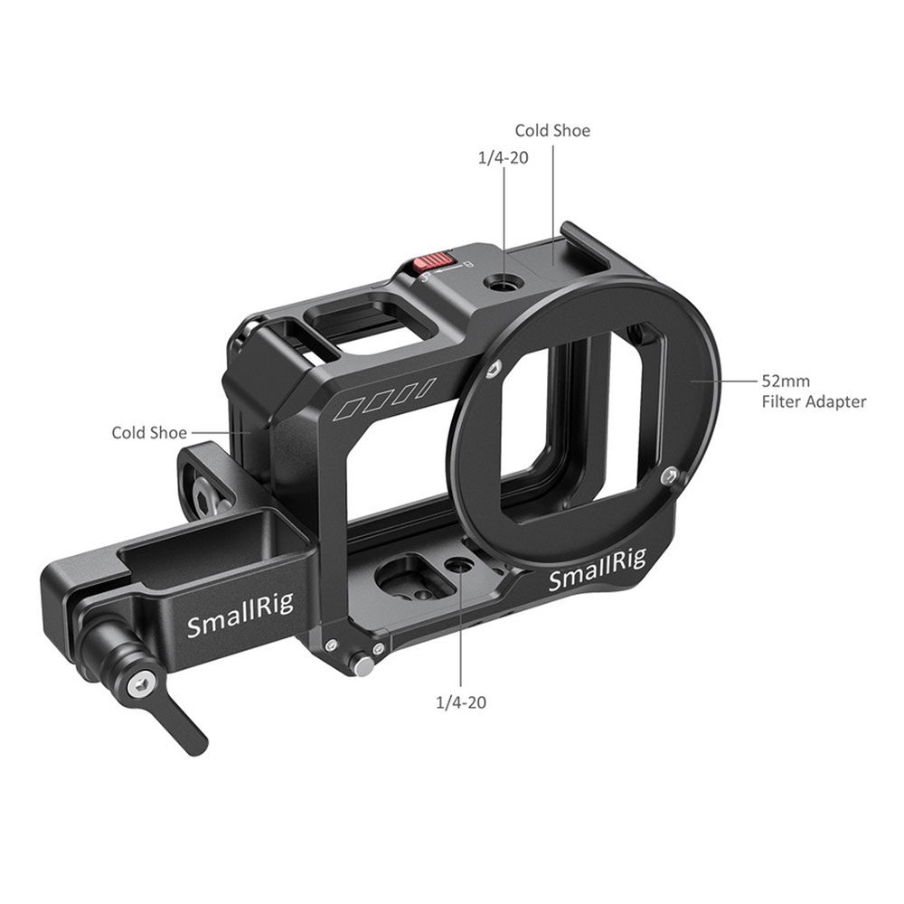 SmallRig 2678 Cage + Mic. Adapt. Hero 8 Black | CameraNU.nl