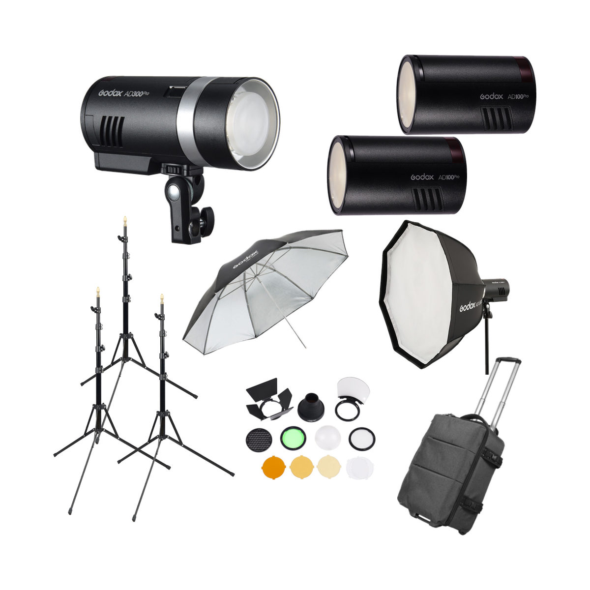 Godox AD300 Pro AD100 Pro 3-Light Kit kopen? | Cameranu