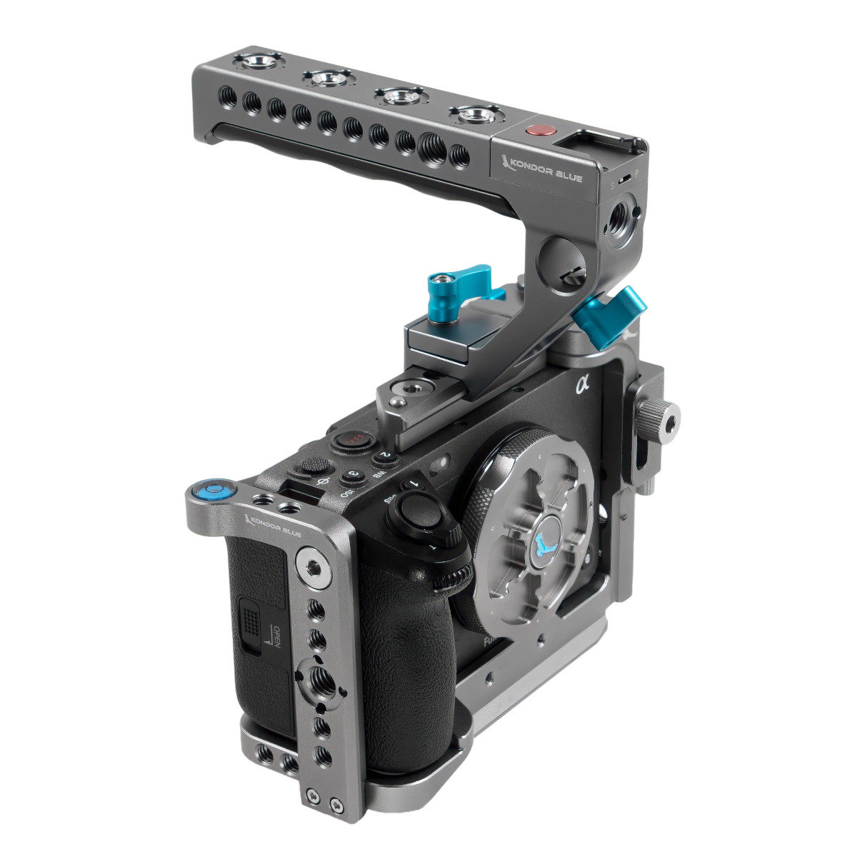 Kondor Blue Sony FX3 Cage + Top Handle Gray | Cameranu