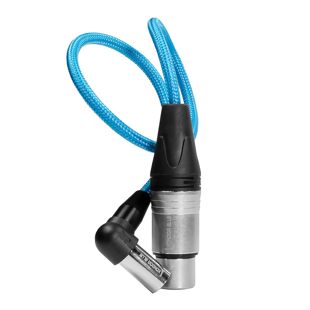 Kondor Blue Right Angle Mini XLR-XLR kabel 17" | Cameranu