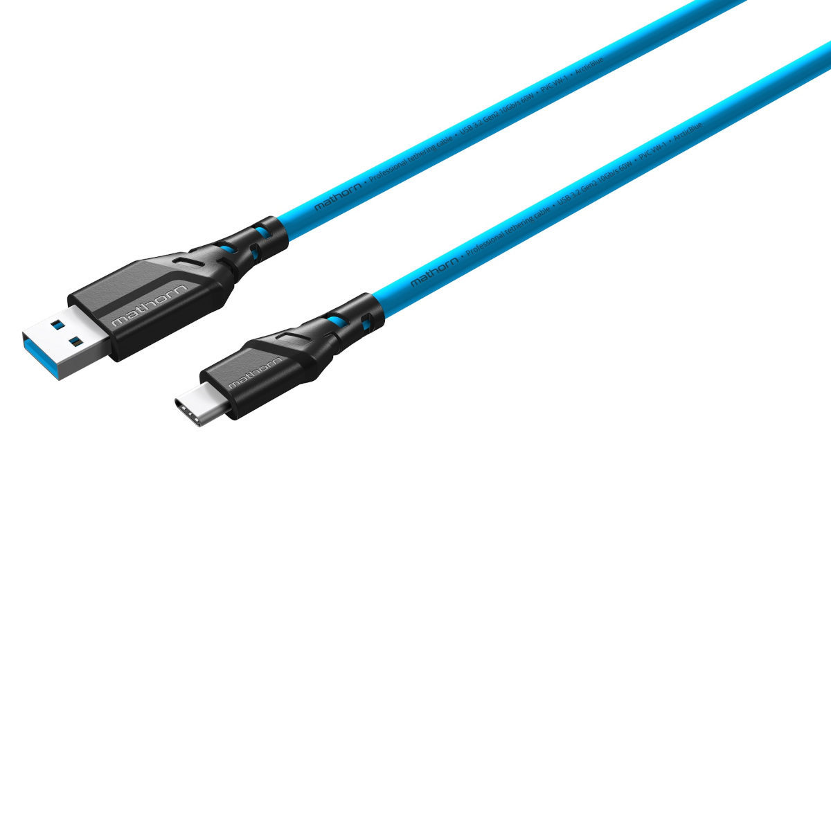Mathorn Tethering kabel USB-A naar USB-C Blauw 2m | Cameranu