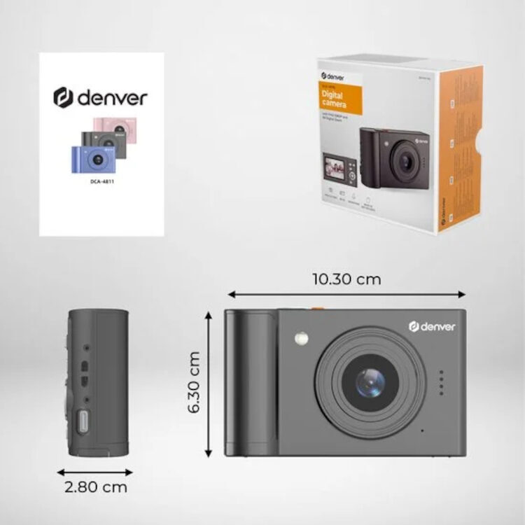 Denver DCA-4811B Retro compact camera Zwart | Cameranu